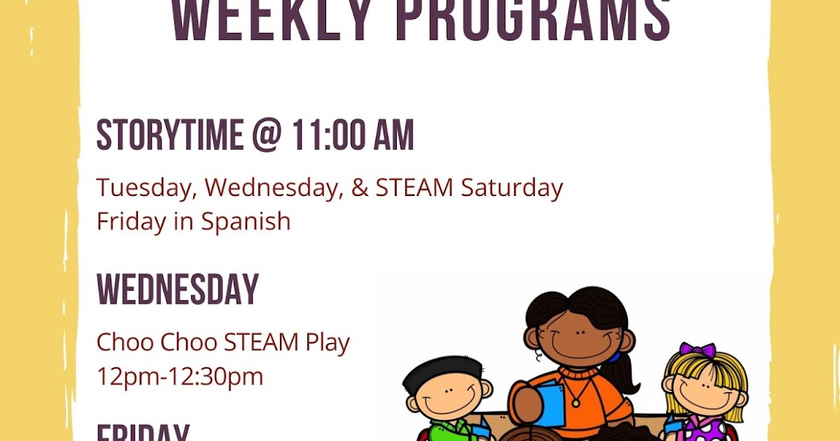 Main Public Library: Children's weekly programs