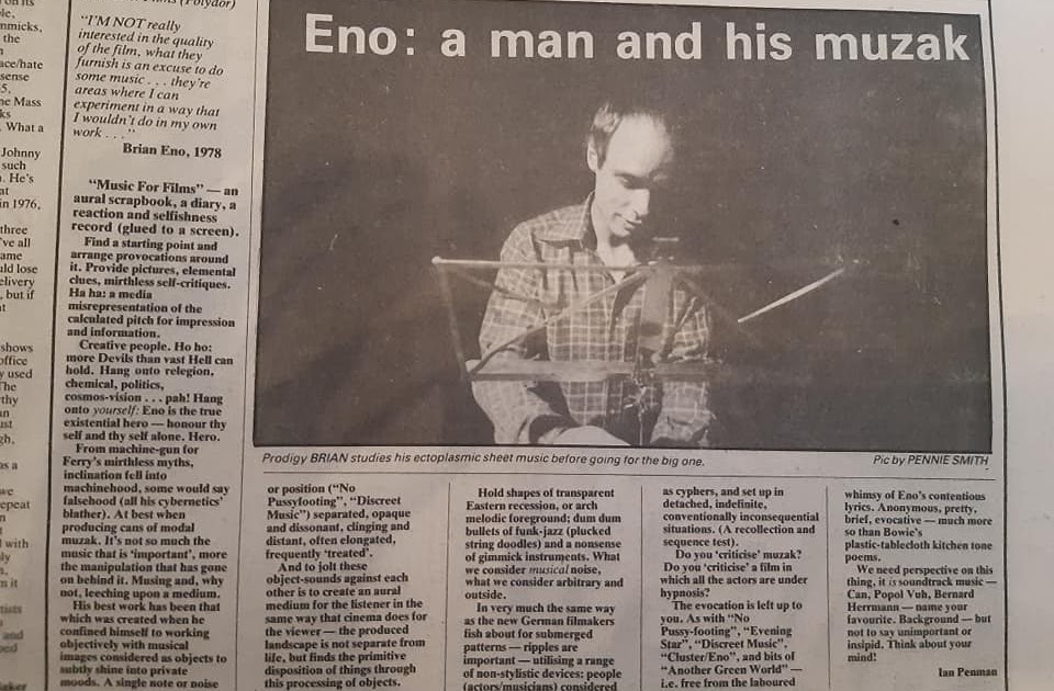 PANTHEON: Ian Penman - Brian Eno, Music For Films - NME 1978