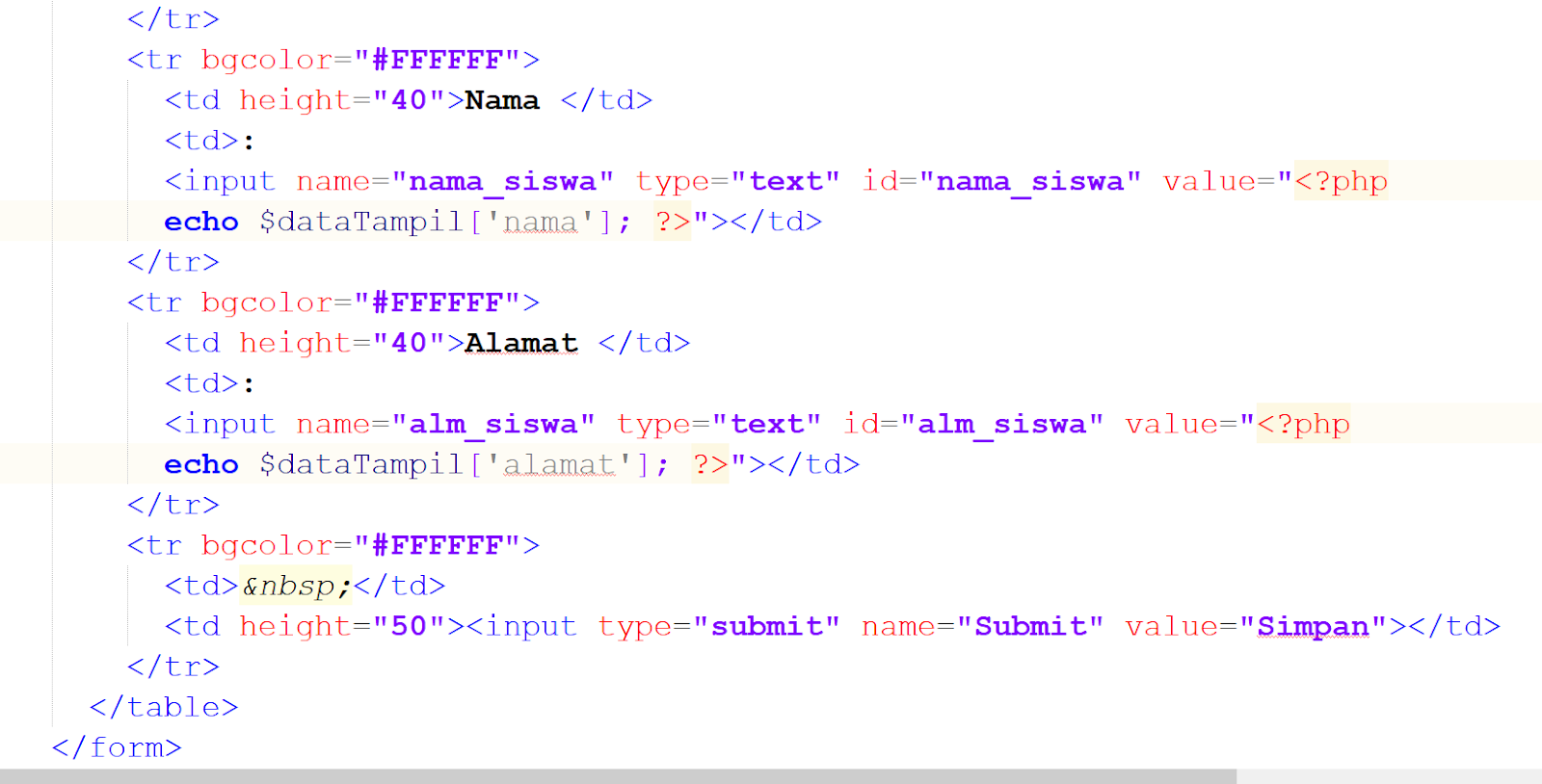 MODULE RPL : Tampil, Edit, Update PHP Mysql