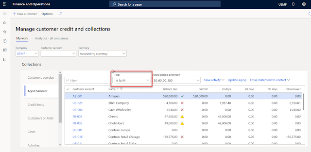 D365FandO(m): Set up Collections Agents and Customer Pools