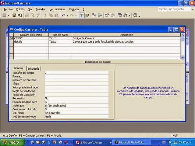 MS ACCESS: Tipos de clave principal