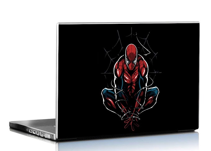PIXELARTZ Laptop Skins Spiderman Logo Artwork 15.6 Inches Laptop Skins ...