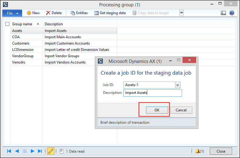 Dynamics Ax Tips Import Assets Using Data Import Framework Ax 2012 R3