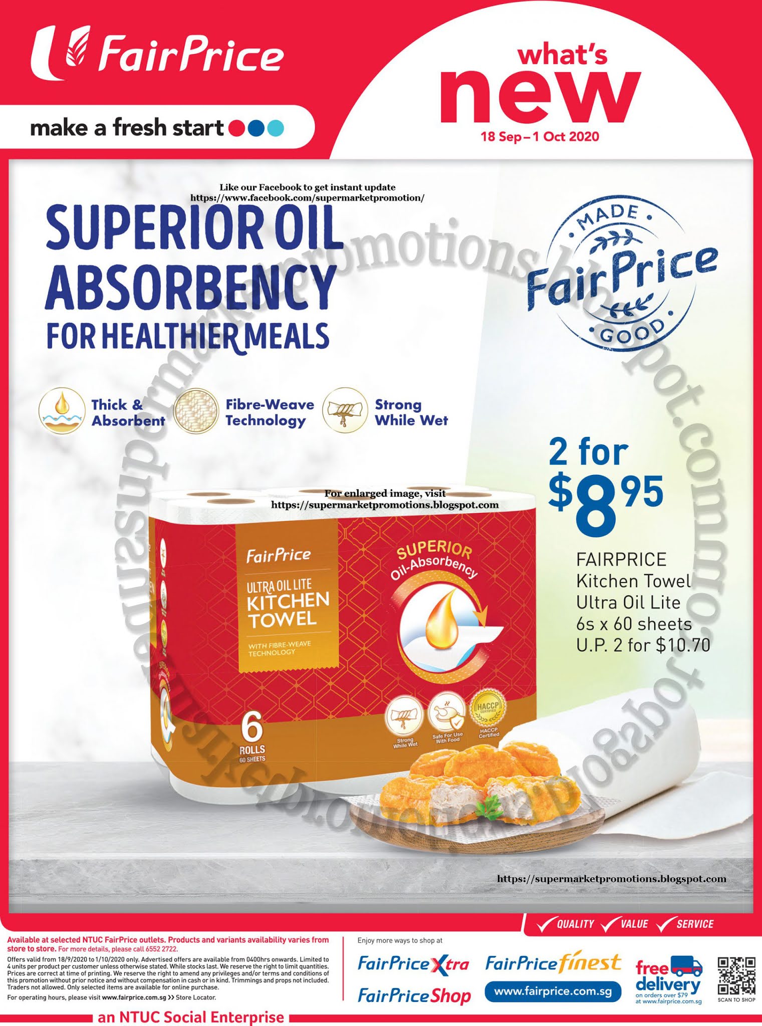 NTUC FairPrice Kitchen Towel Promotion 18 September - 01 October 2020 ...