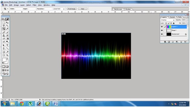 colorful wave effect using Photoshop: