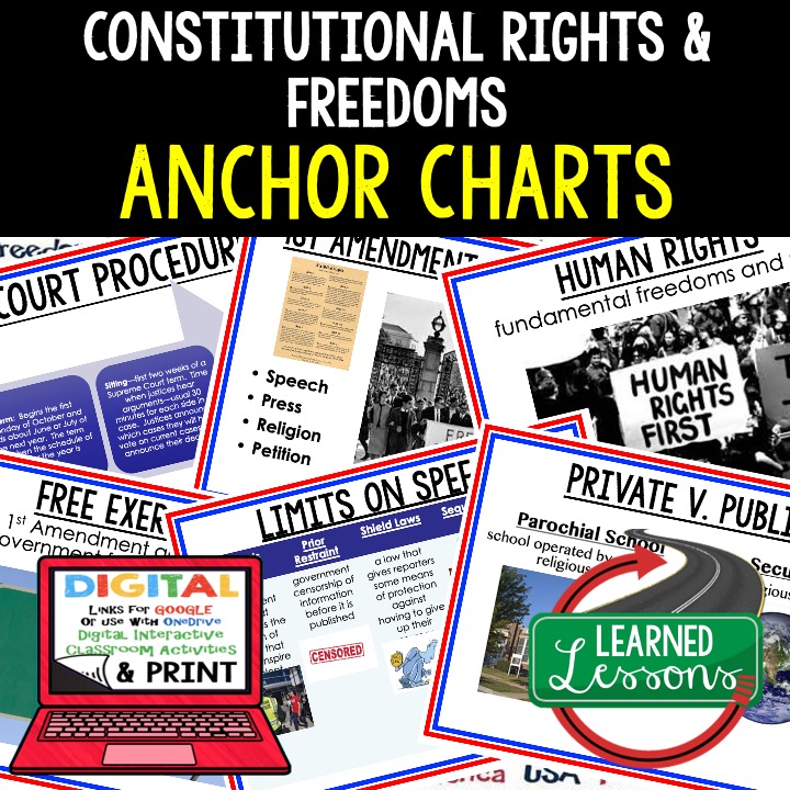Civics Anchor Charts, Posters, Classroom Decor - Learned Lessons ...