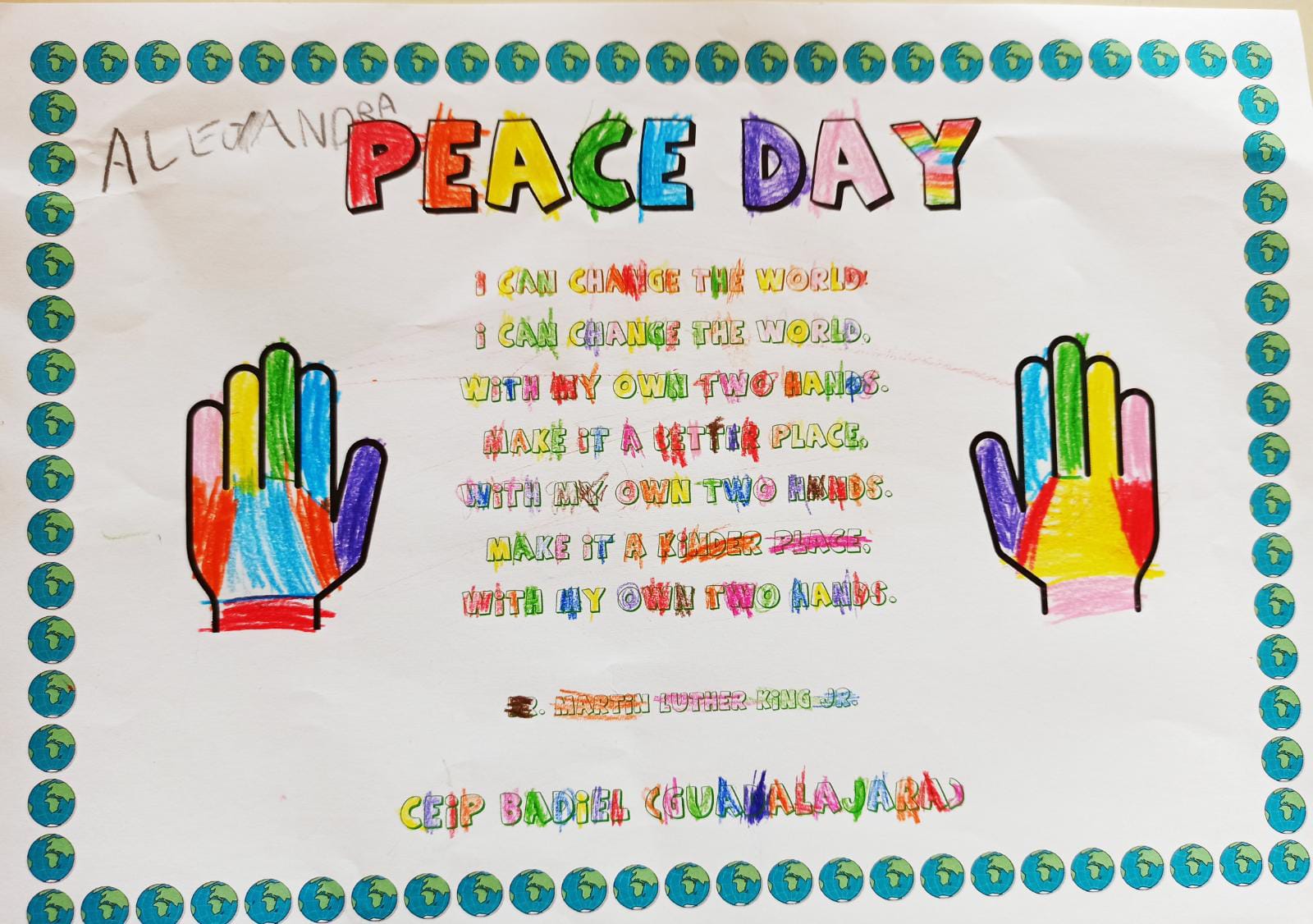 ENGLISH CORNER BADIEL: School Day of Non-violence and Peace January 2021