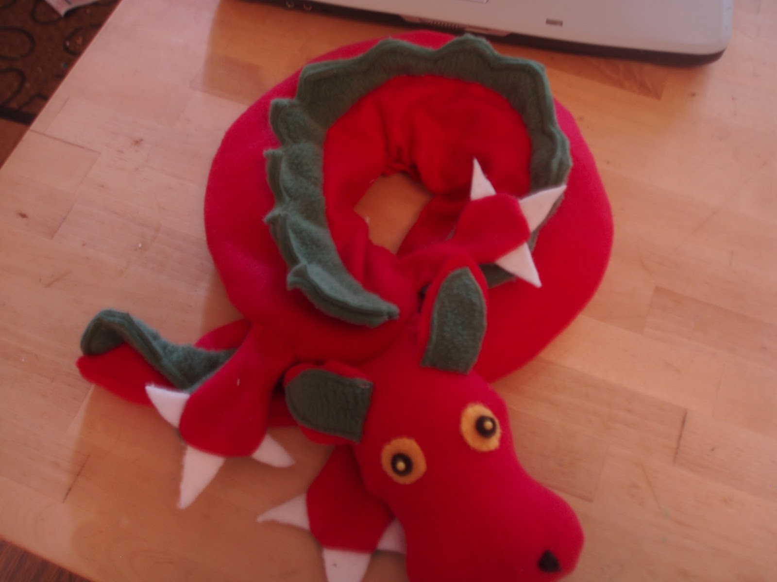 Whimsical Frippery: Warm dragon neck pillow thingy