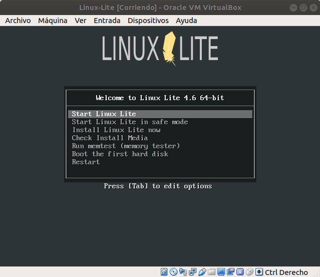 Ubuntu Linux: Instalación y prueba de la distribución Linux-Lite 4.6