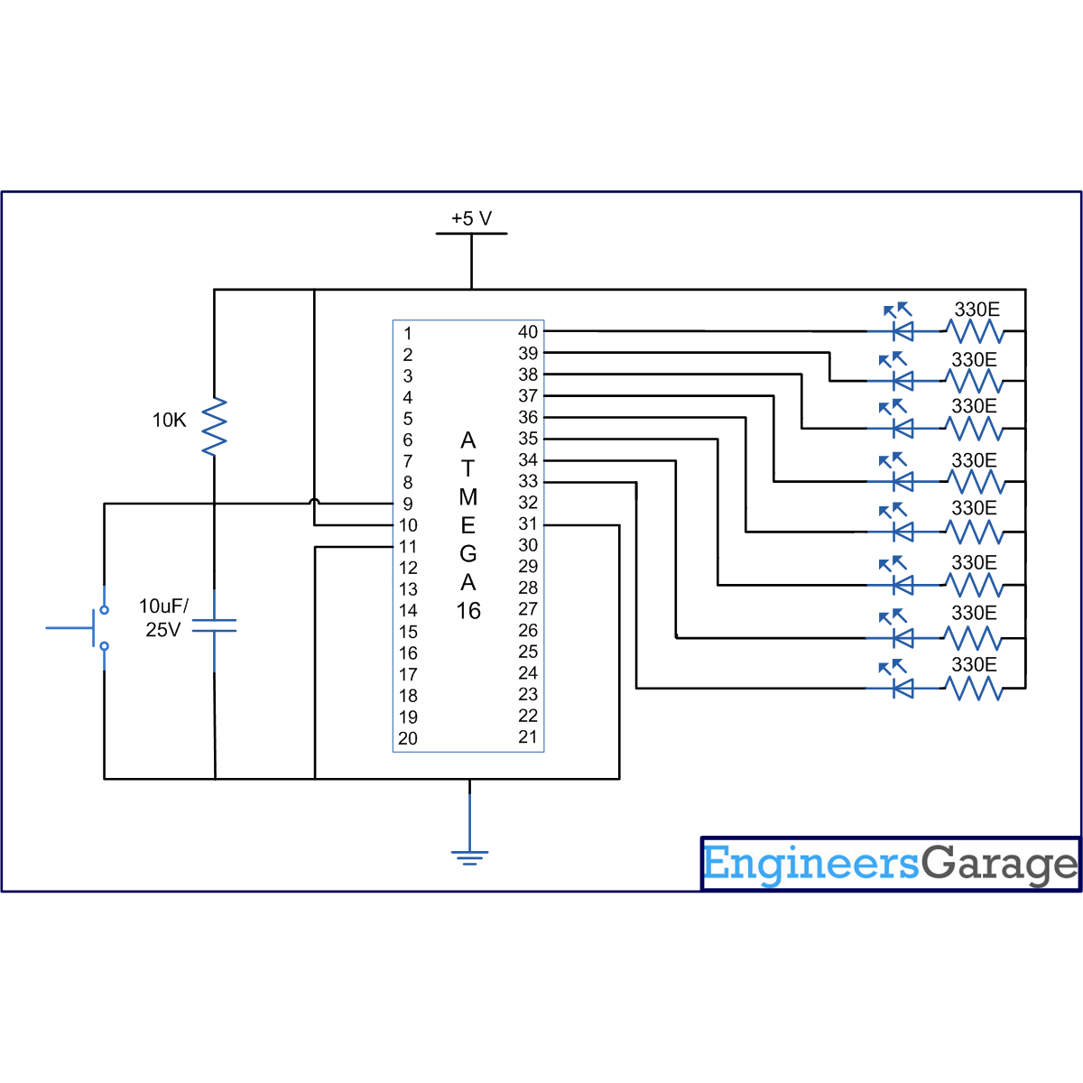PROELX: How to interface LED with AVR Microcontroller (ATmega16)