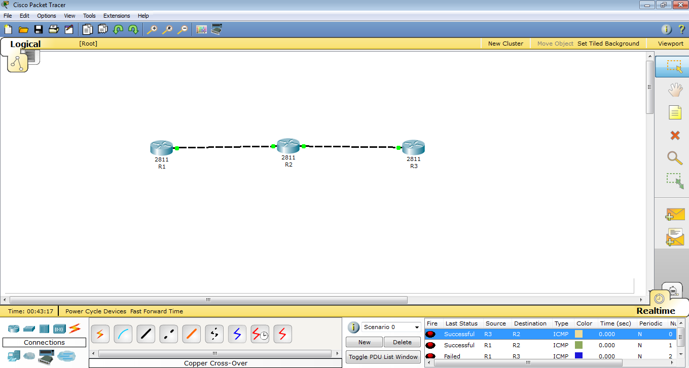 CARA KONFIGURASI STATIC ROUTING MENGGUNAKAN 3 ROUTER | Network Computer ...