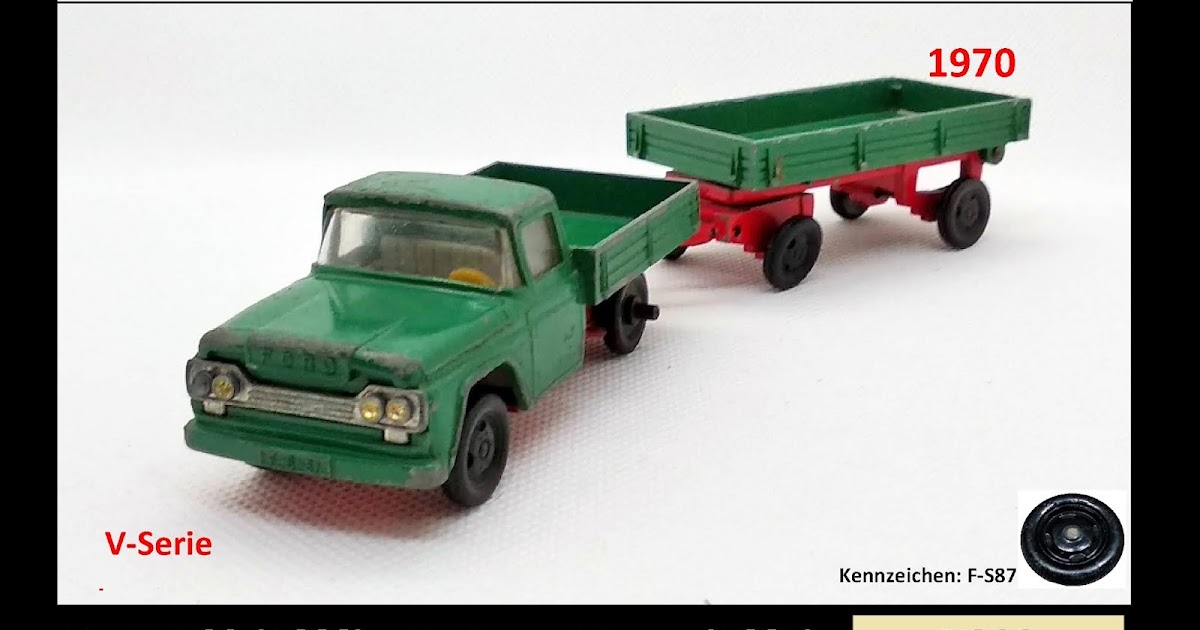V314 - Ford F500 (V222) mit Kippanhänger (V225) - von/ab ca.: 1970 - (SIKU V-Serie) (Variante: 02)