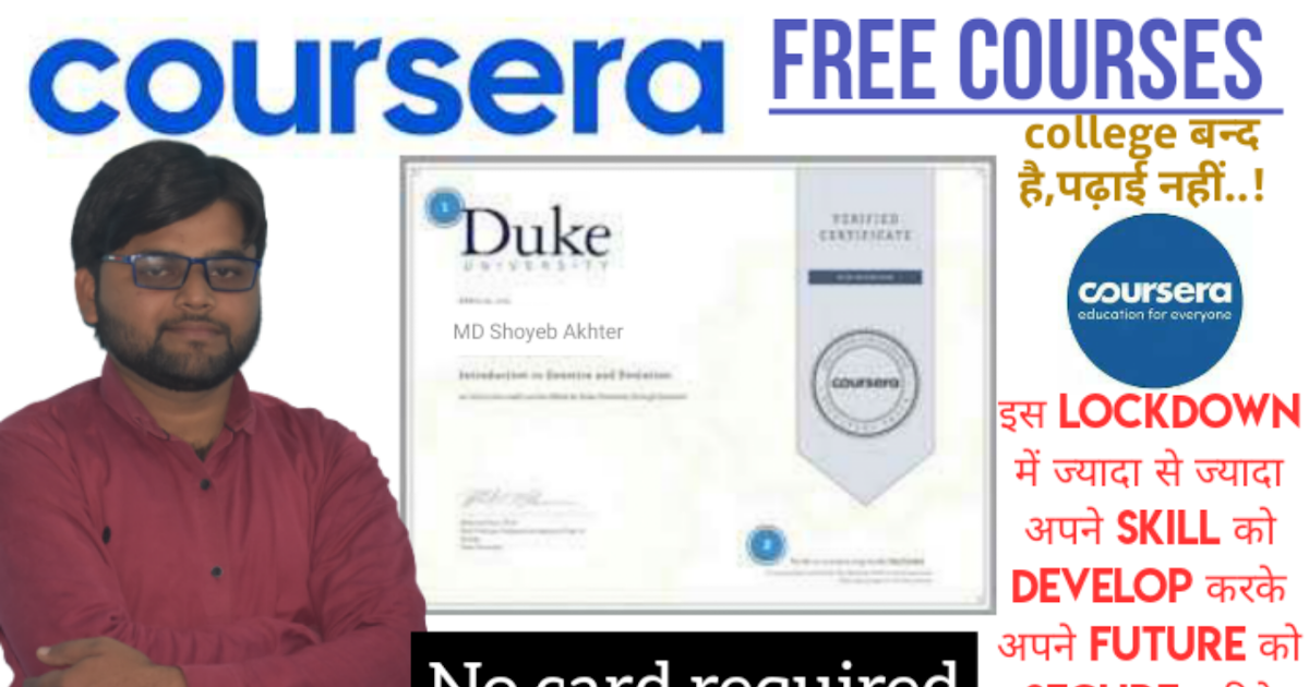 Cousera Premium Courses with free certificate