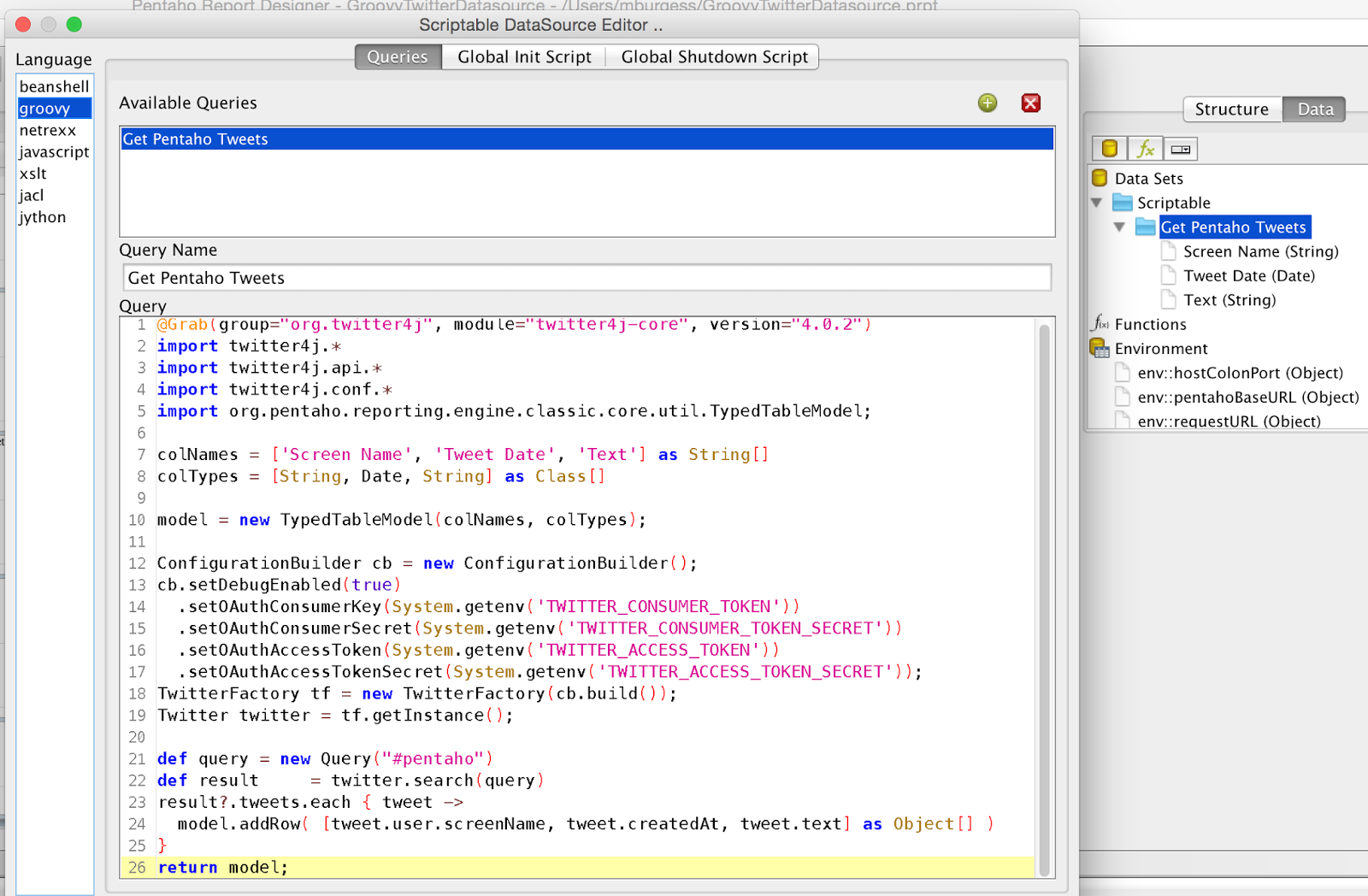 Fun With Pentaho Data Integration Groovy Datasources With Pentaho Report Designer