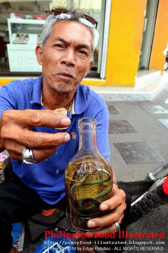 Philippine Food Illustrated: snake wine
