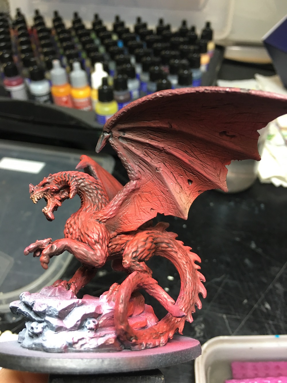 Tutoriel - Descent - Wyrm Queen (gaming painting) ~ Chestnut Ink