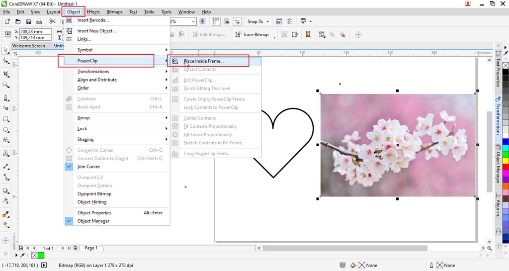 Metode Cepat Membuat Objek PowerClip di Coreldraw - Kiedayat