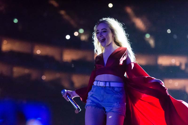 Sabrina Carpenter hot singing stills at O2 Arena, London, UK (13 May ...