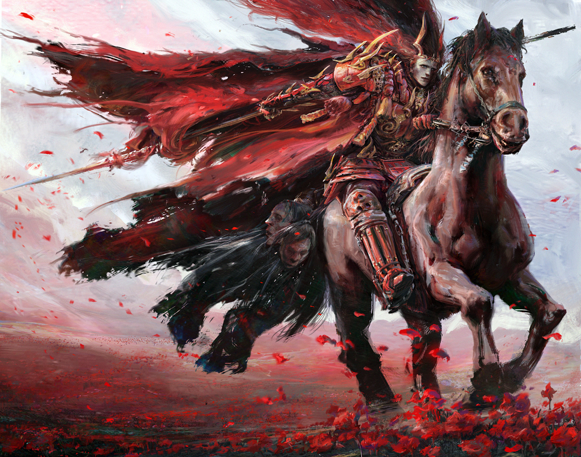 Warriors in art: Bloody Wind by Kuang Hong