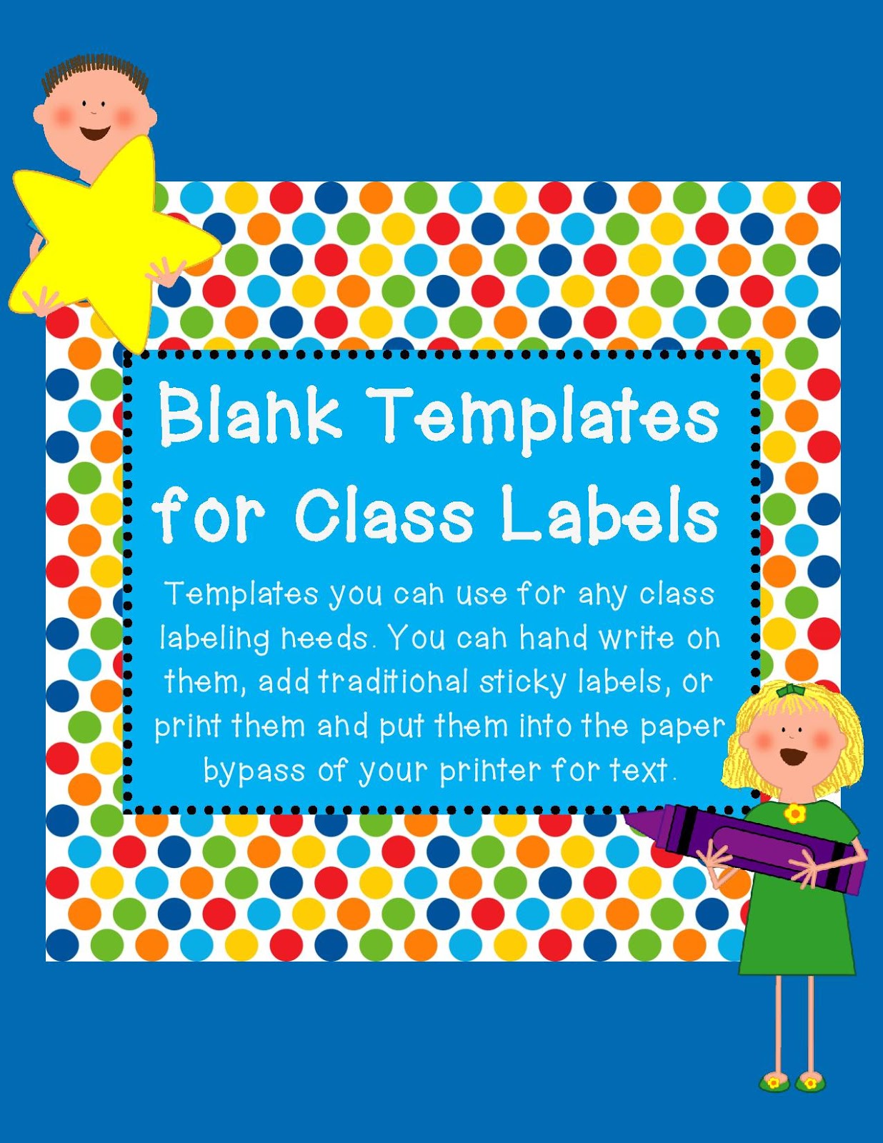 Second Grade Sampler: Class Labels Freebie