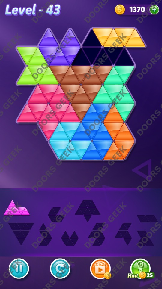 Block! Triangle Puzzle Master Level 43 Solution ~ Doors Geek
