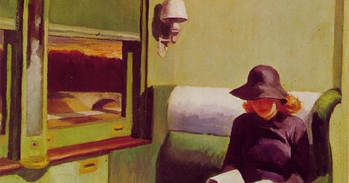 Art for the Blog of It: Compartment Car, 1938, Edward Hopper