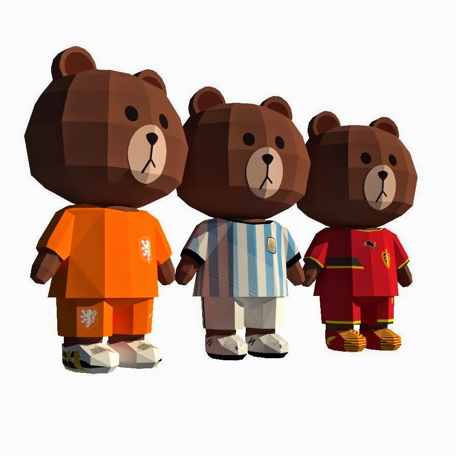 Brown Bear FIFA World Cup Soccer Netherlands, Argentina & Belgium ...