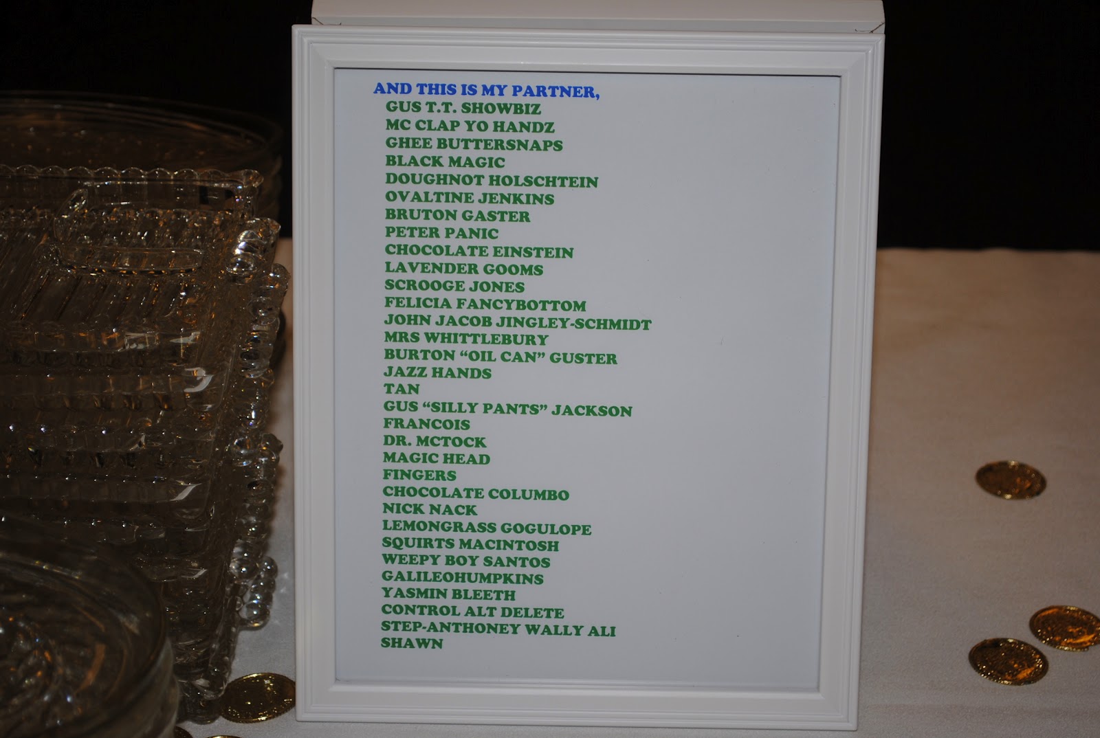 i thought of it second.: psych party.