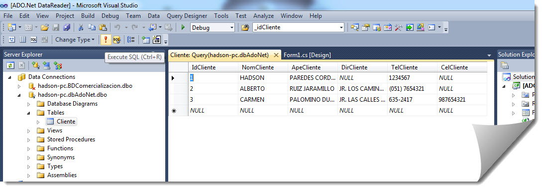 ADO.Net - Recuperar datos con DataReader