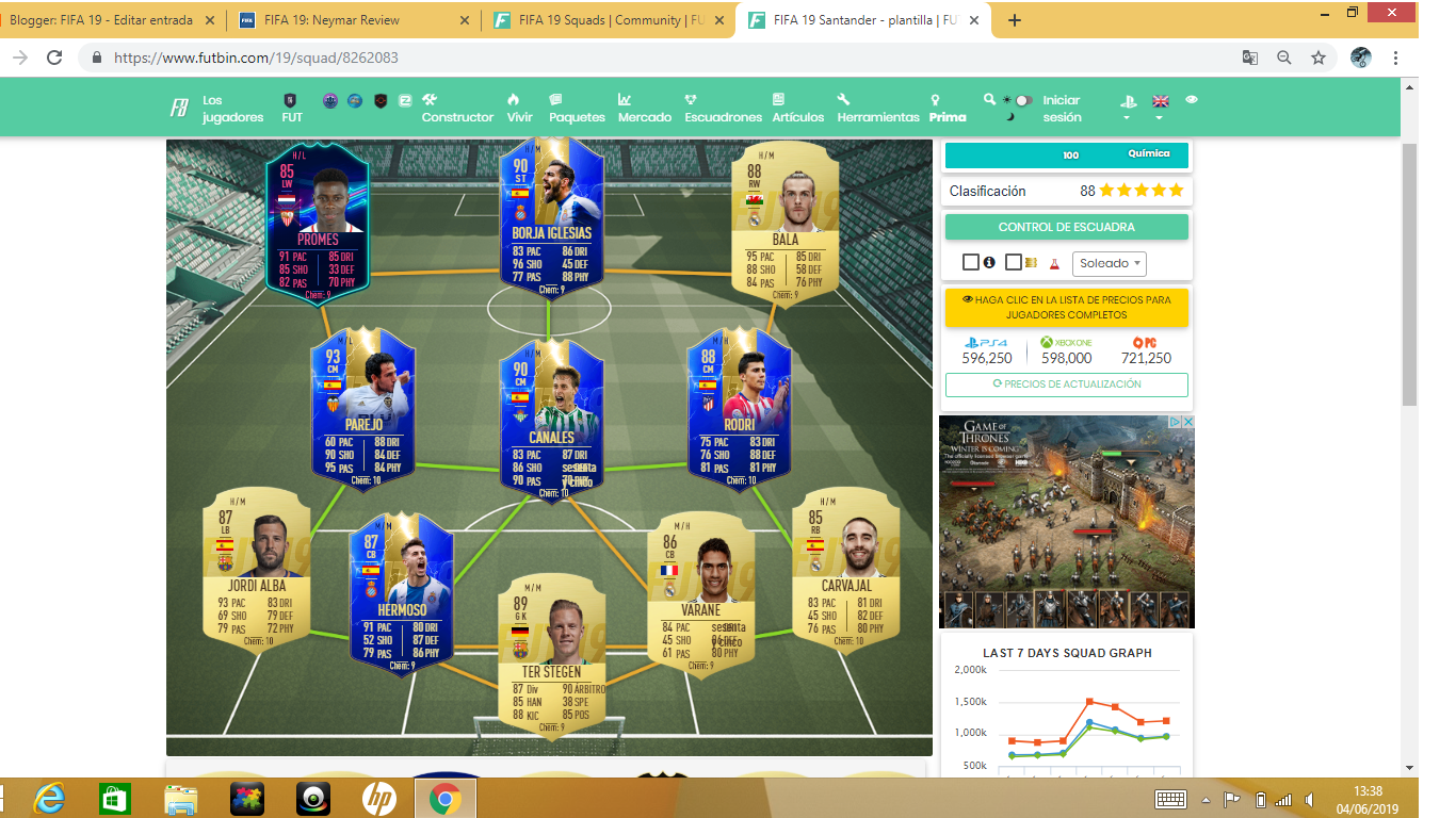 FIFA 19: LA MEJOR PLANTILLA POR 1 MILLON DE MONEDAS