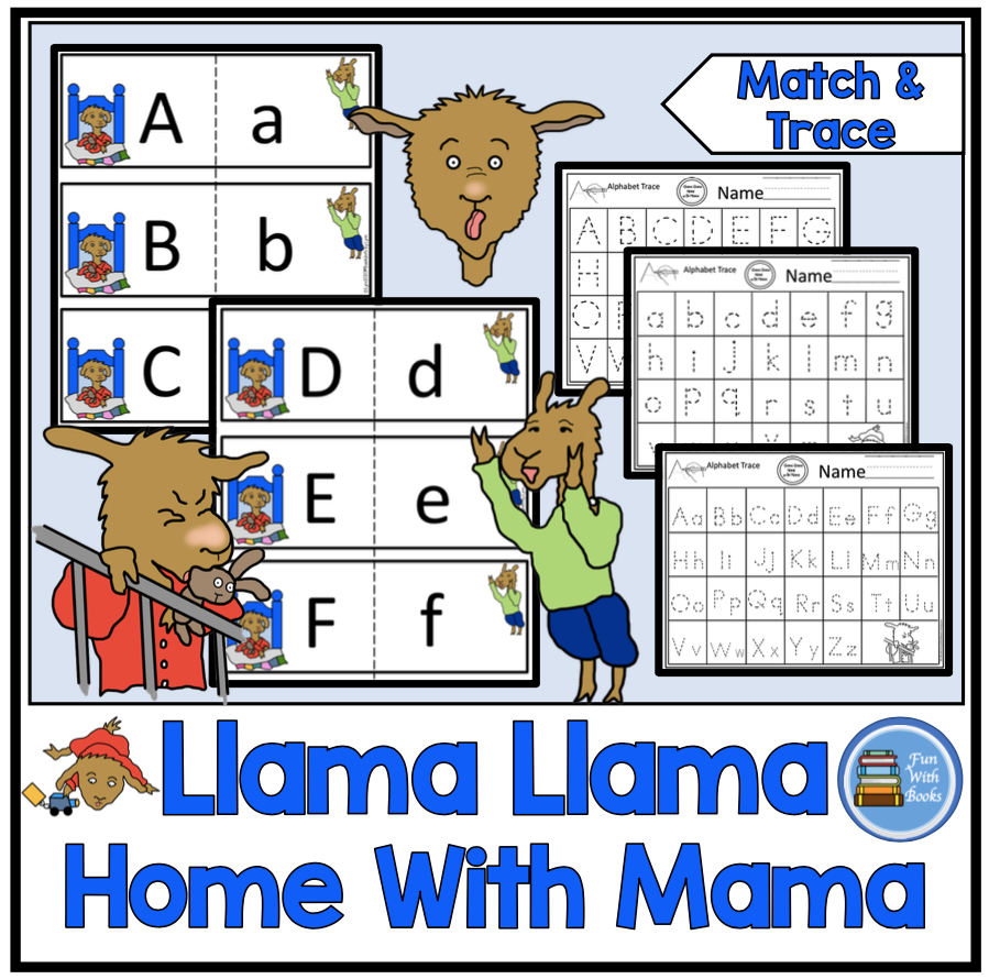 LLAMA LLAMA HOME WITH MAMA ALPHABET TRACING & MATCHING $2.25 ~ Book ...