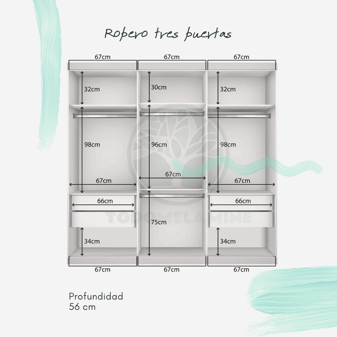 Todo Melamine: Medidas de closet