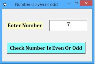 How to check whether a given number is even or odd in visual basic 6