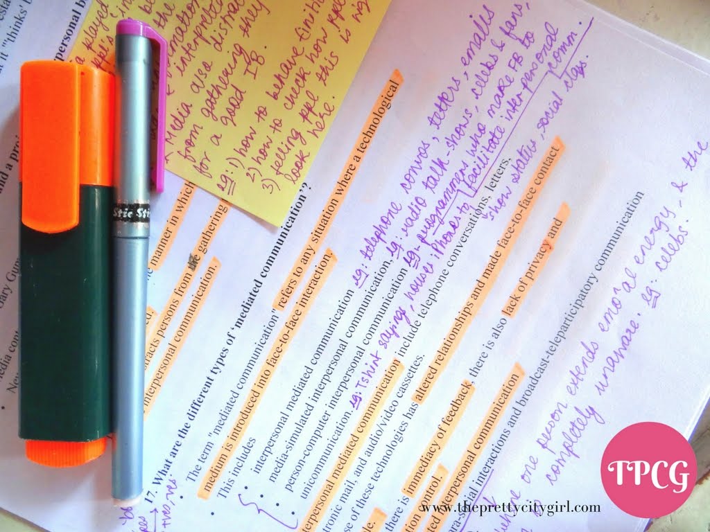 Fun Colour Combinations for Taking Notes - The Pretty City Girl ...