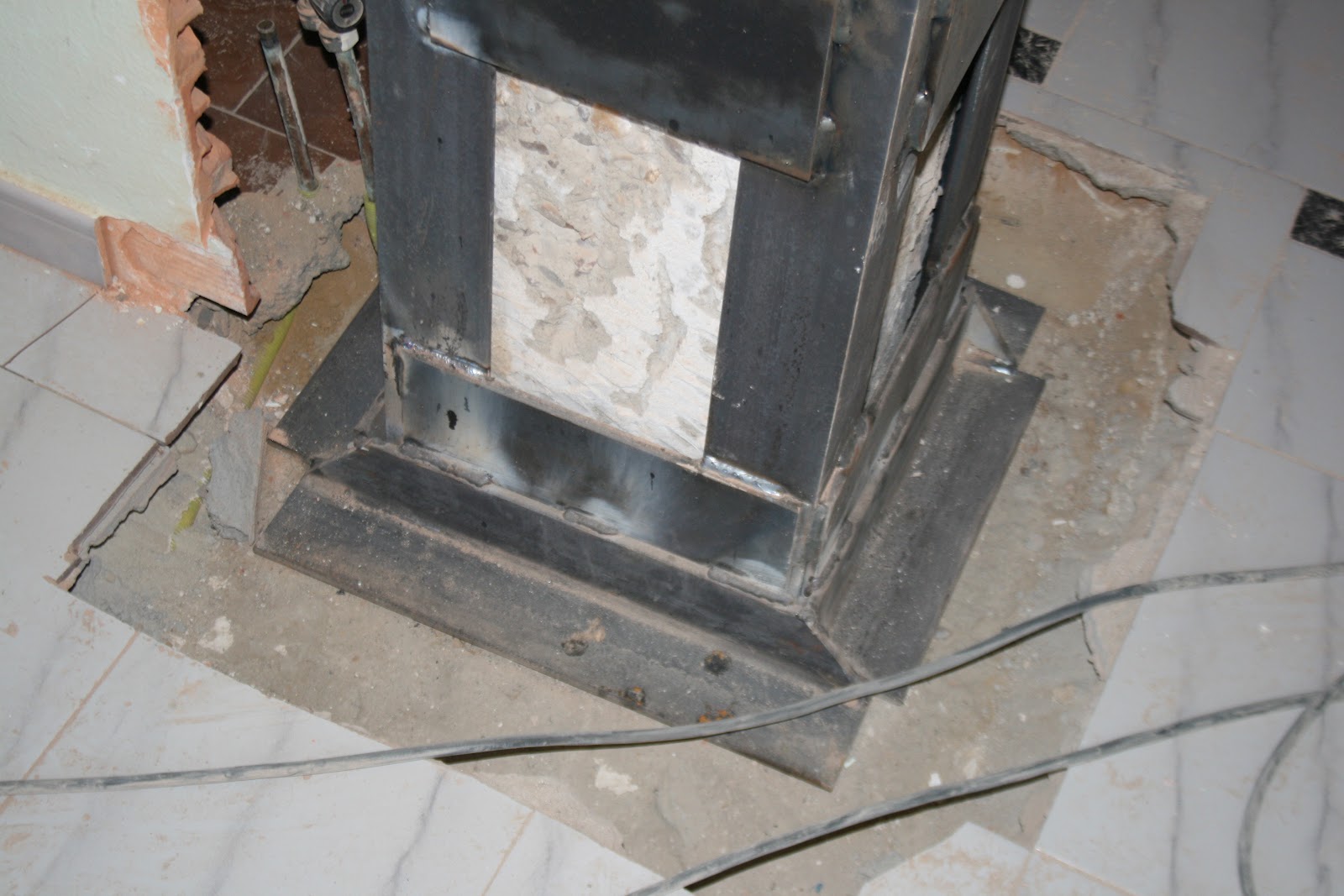 peritararquitectura: Refuerzo de estructura ( I ). Base del pilar.