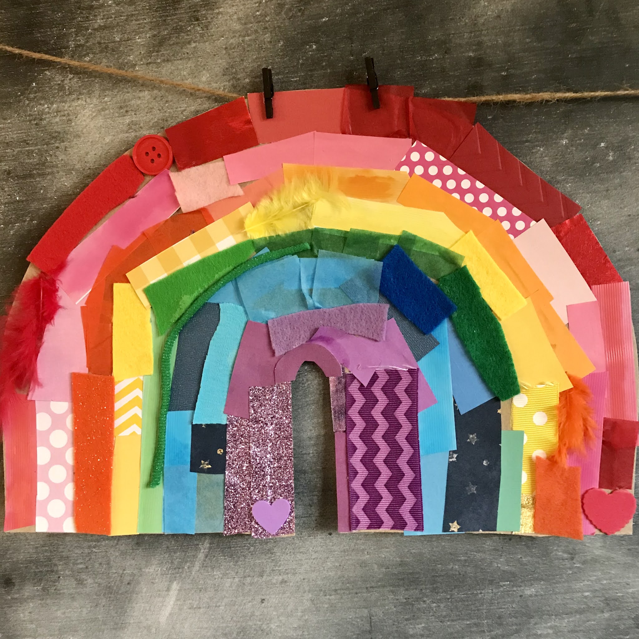 Lyndi's Projects: Rainbow Collage Craft