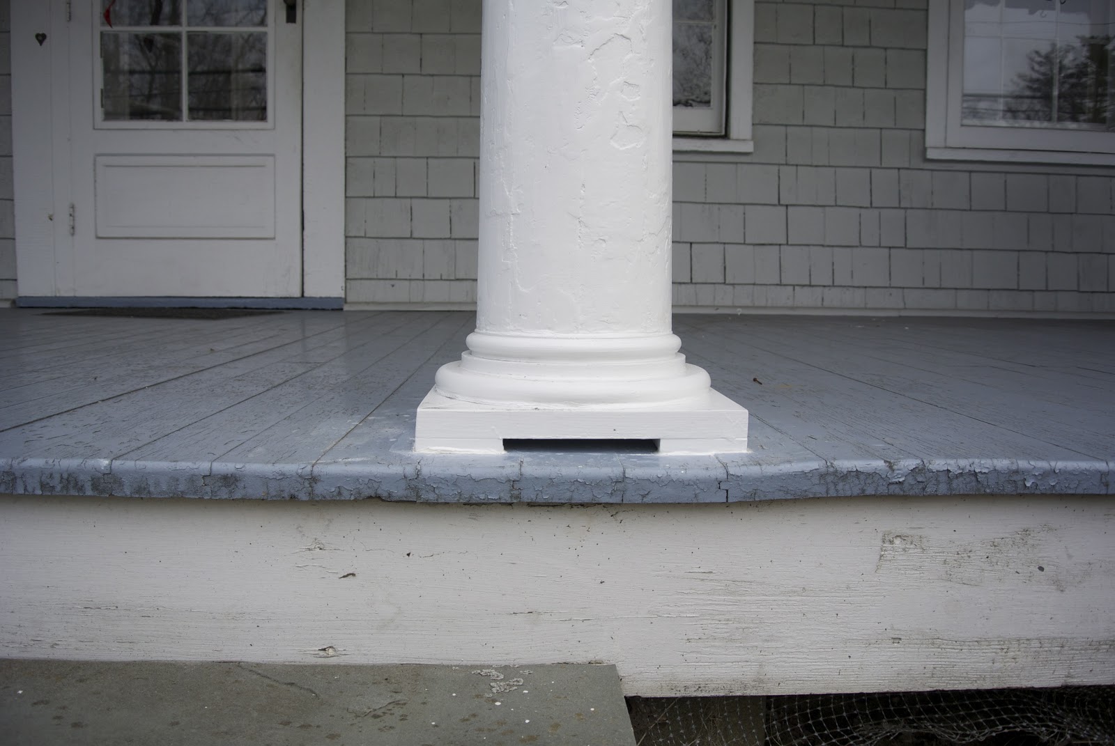 Life at Pugsley: Porch Column Bases DONE!!!, that is, 8: Before and After.