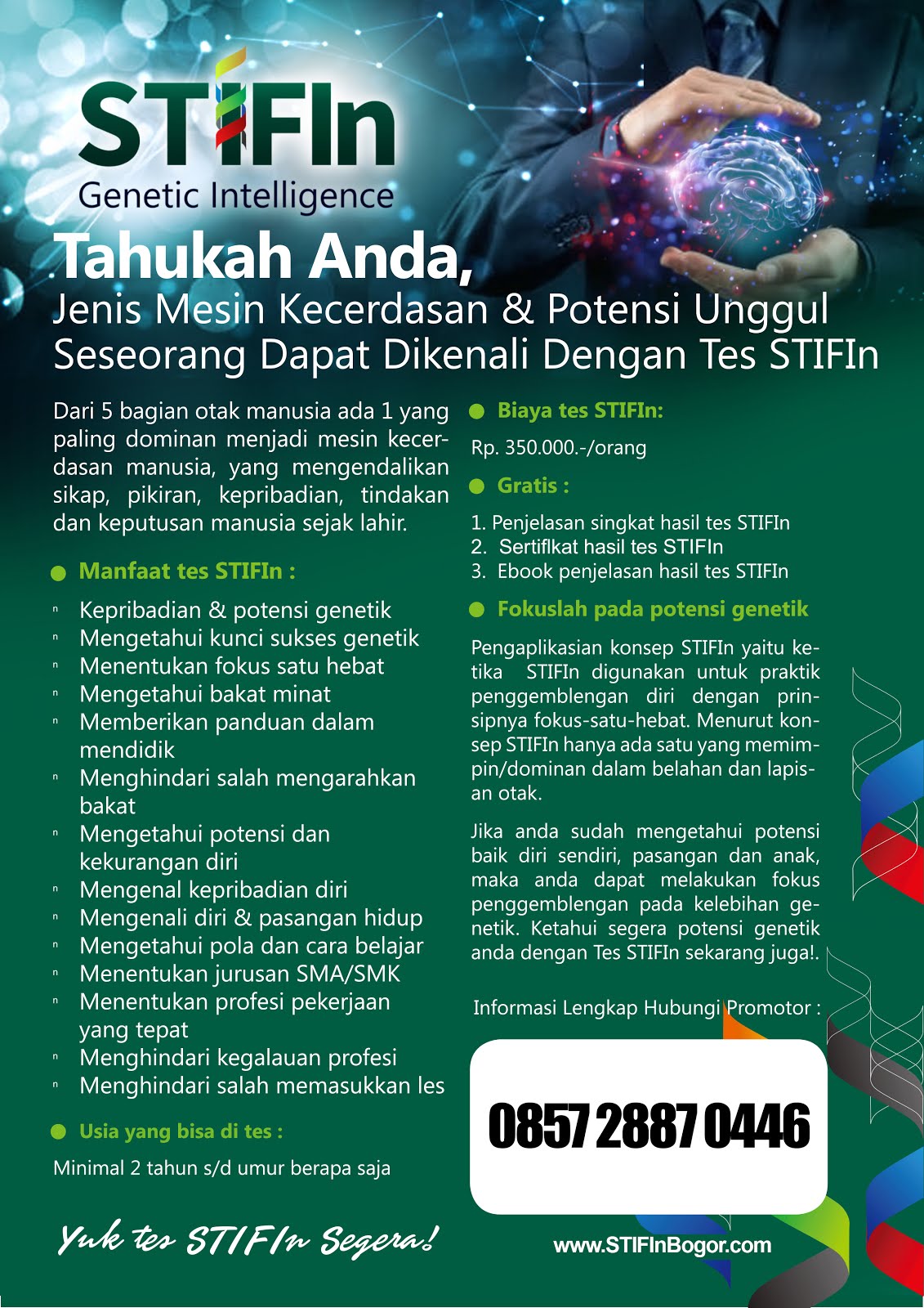 HARGA TES STIFIn - TES STIFIN BOGOR