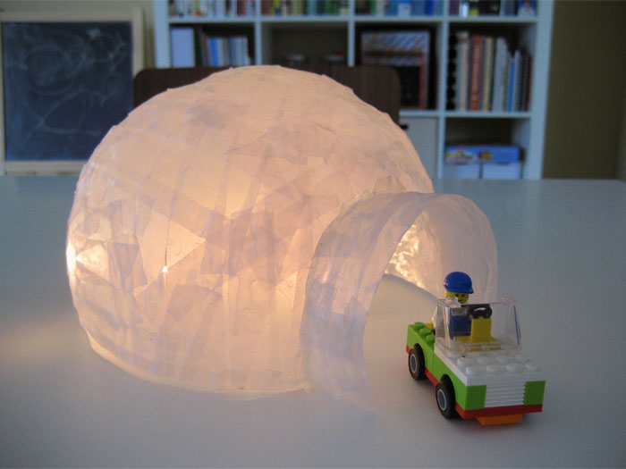 PinsterSisters: Vellum Paper Mache Igloo