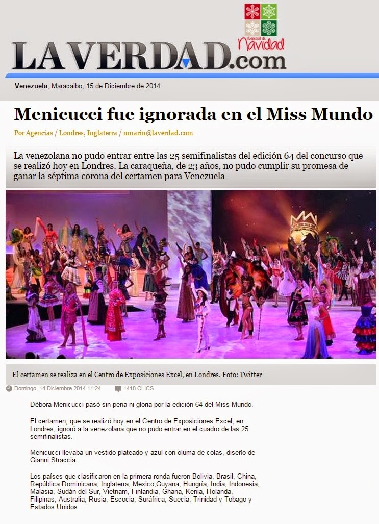 Venezuela: un Paraíso de Reinas: Representante venezolana Deborah ...