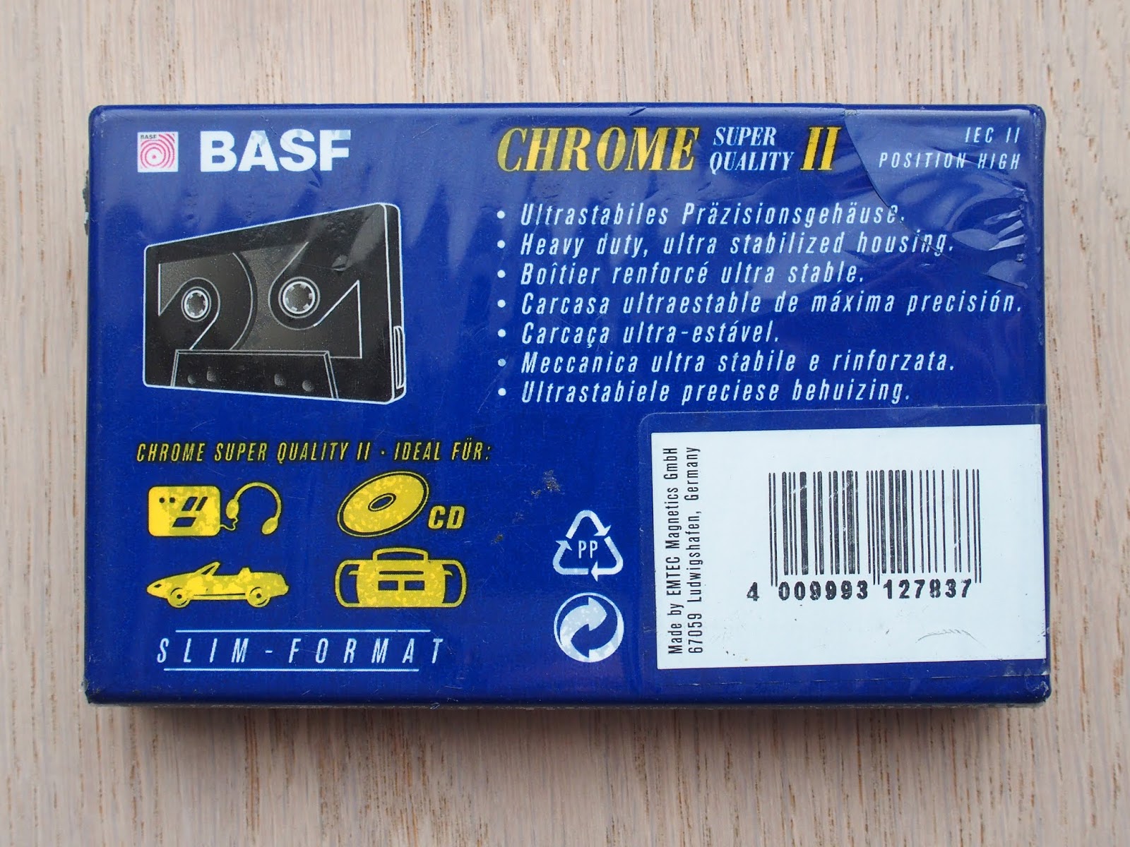 Audiochrome: Cassette tape measurements: BASF U564W, Reference Maxima ...