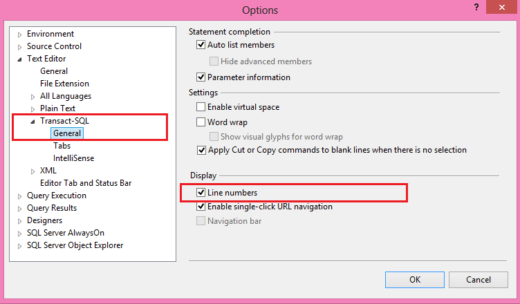 Bint-e-Khizar's Diary: How to enable Line Number in SQL Server ...