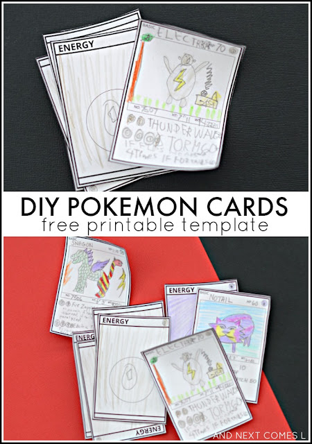 DIY Pokemon Cards {Free Printable Template} | And Next Comes L ...