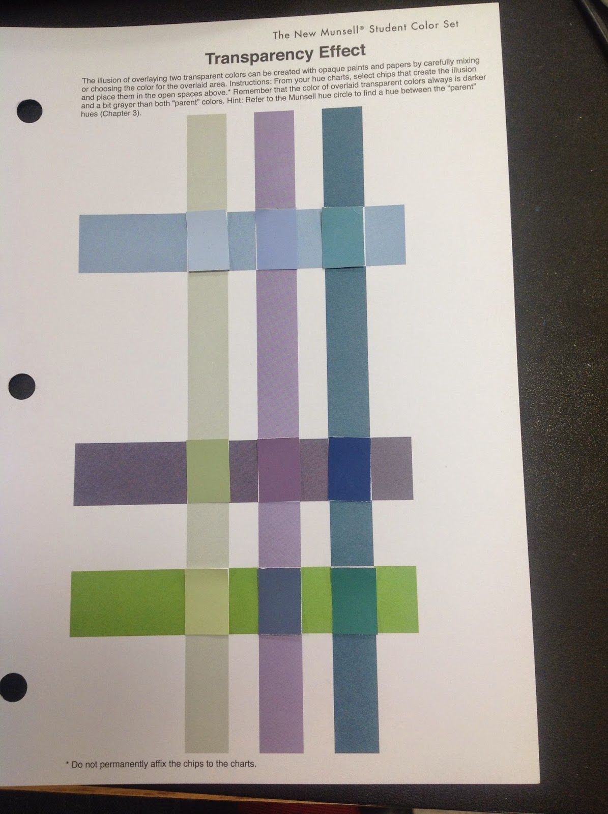 Color Theory : Munsell Charts - Color Assimilation & Optical Mixture ...