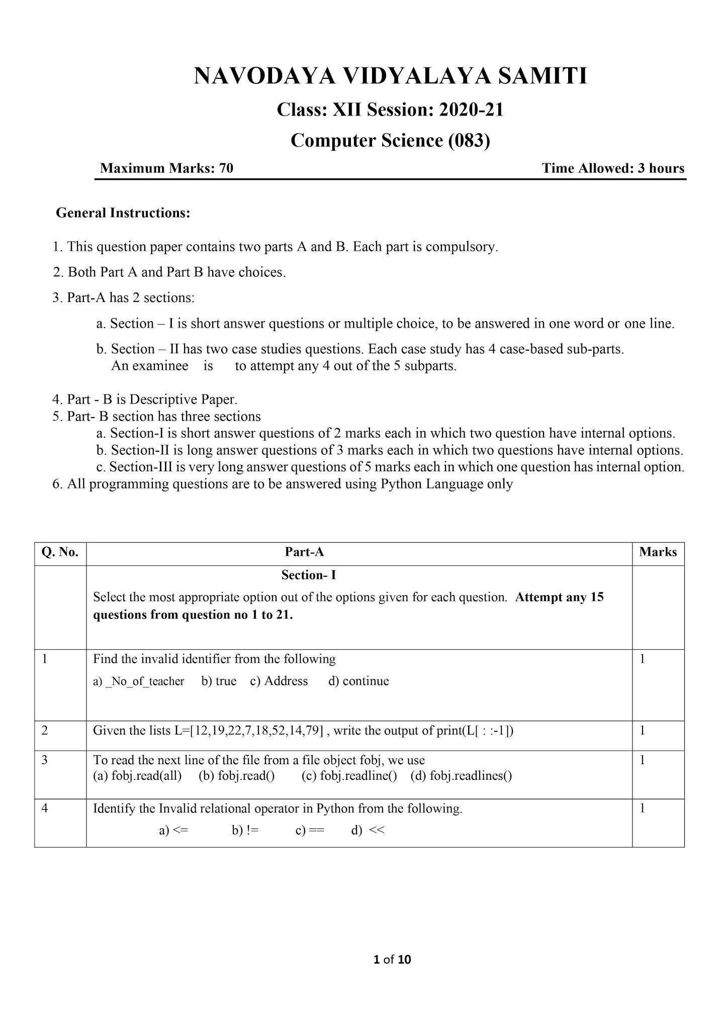 COMPUTER SCIENCE WITH PYTHON Class 12 CBSE Computer Science Sample computer-science-with-python-class-12-cbse-computer-science-sample