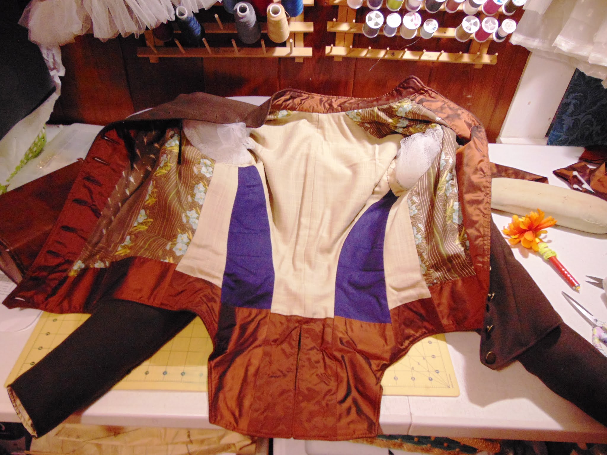 The Antique Sewist: 1880s Riding Habit - Brown wool blend