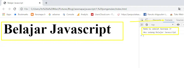 Belajar Javascript - Apa Itu Javascript? - Awonapa - Website dan Blogging