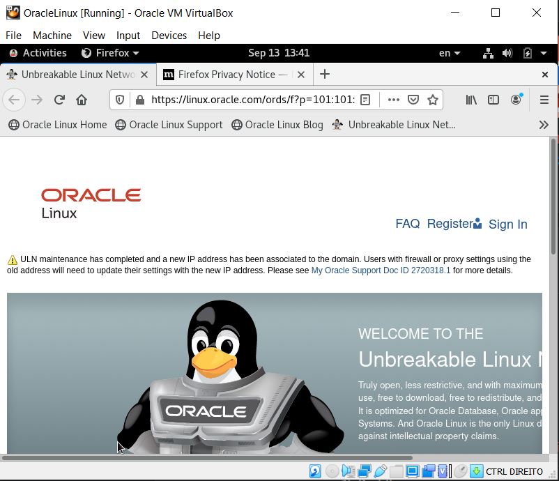 Máquina virtual Oracle Linux, para Virtual Box – Nós Explicamos-lhe