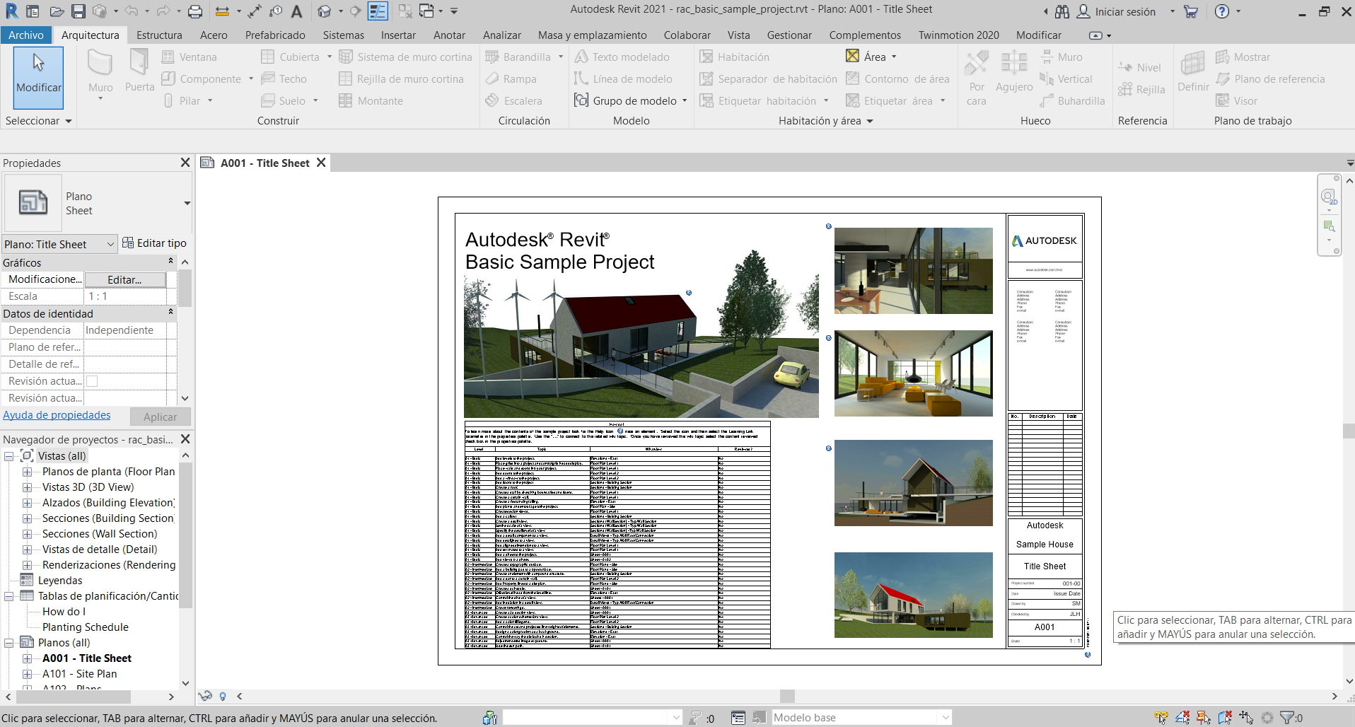 Entendiendo la interface de modelo de Revit