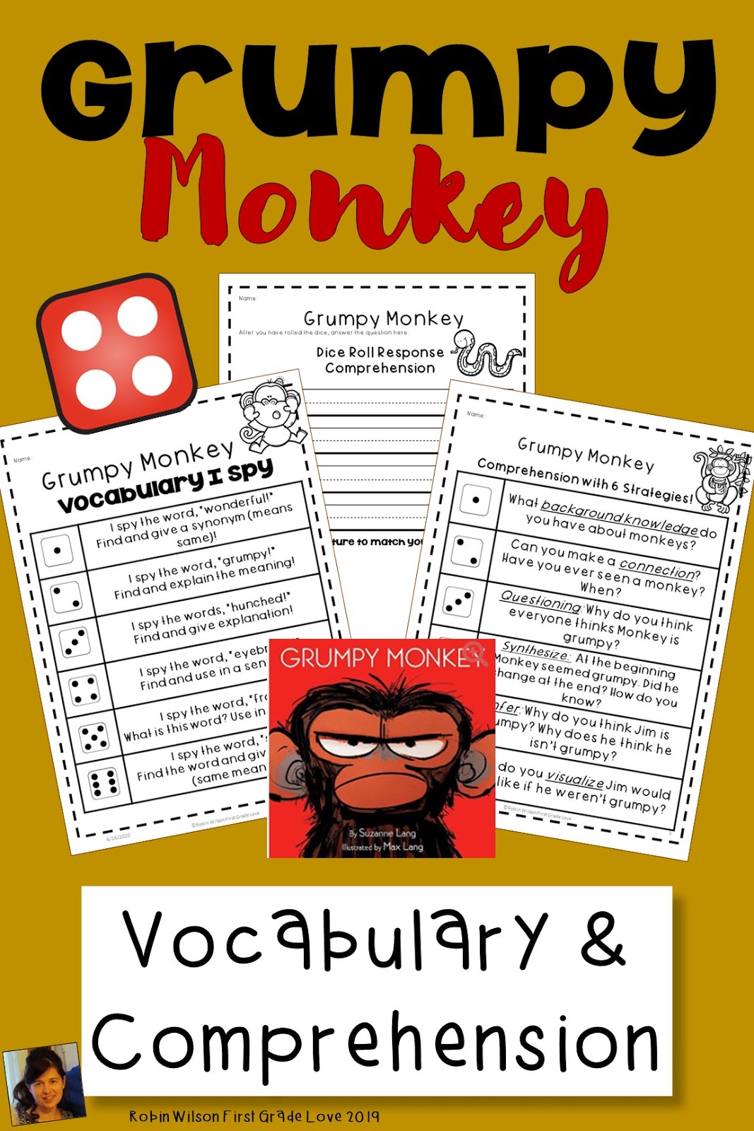 First Grade Love: Grumpy Monkey Questions and Comprehension